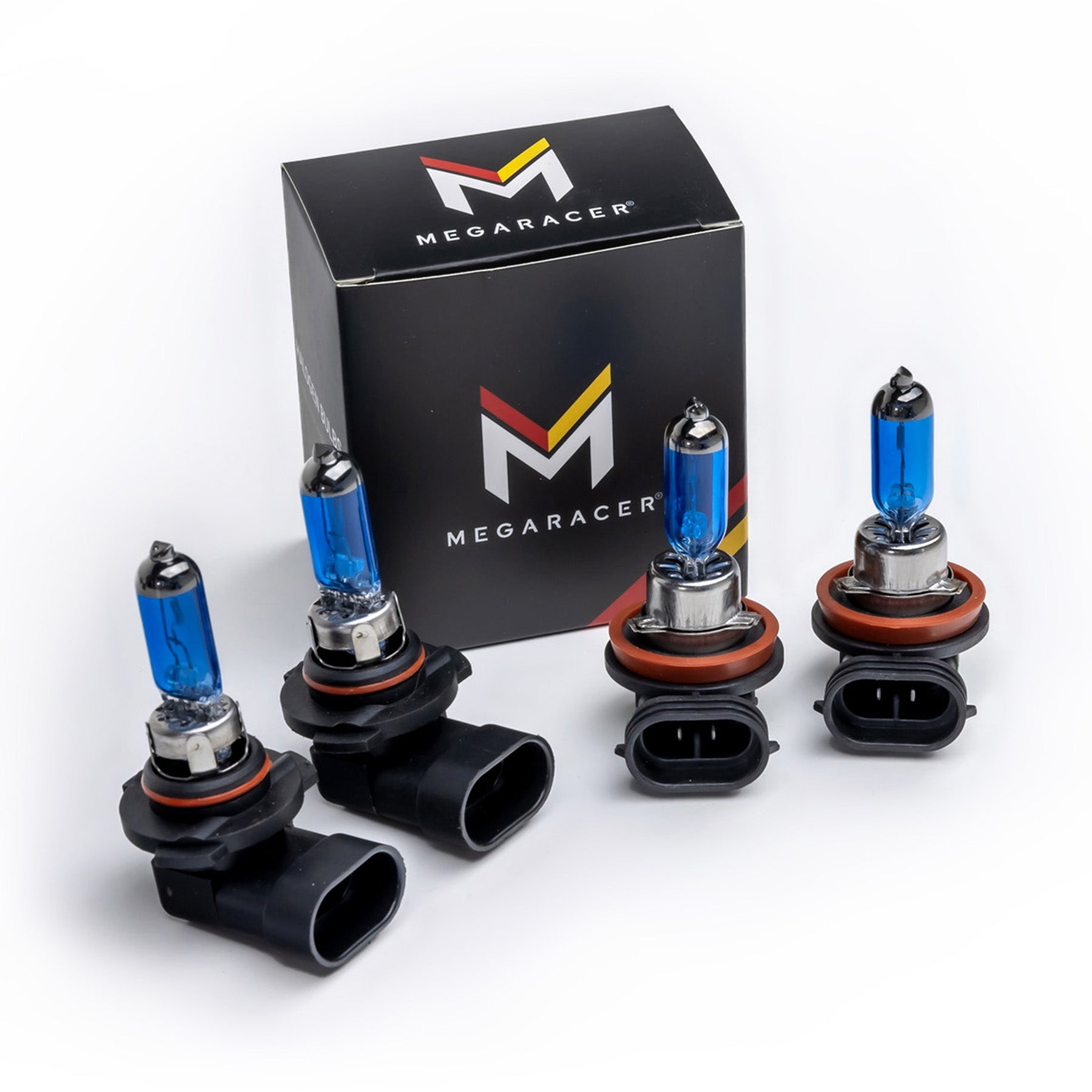 H11 9005 - 5000K White Halogen Headlight Bulbs Combo, Pack of 4